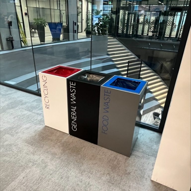 Office Recycling Bin White | Waste Separation | Office Waste Bin