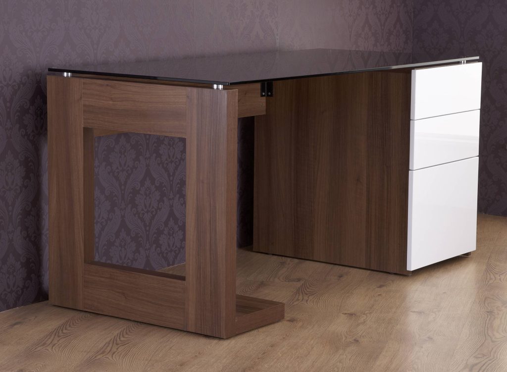 Computer Desk Walnut White | Computer Desks UK